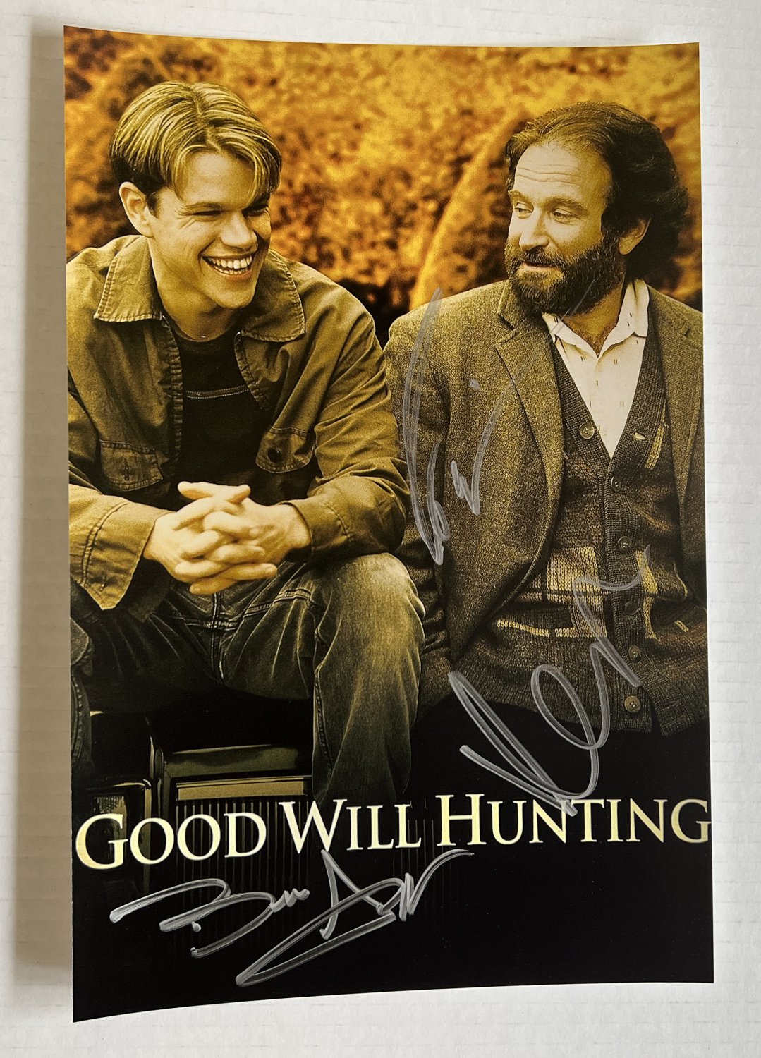 Good Will Hunting cast autograph 8×12 photo Williams Damon