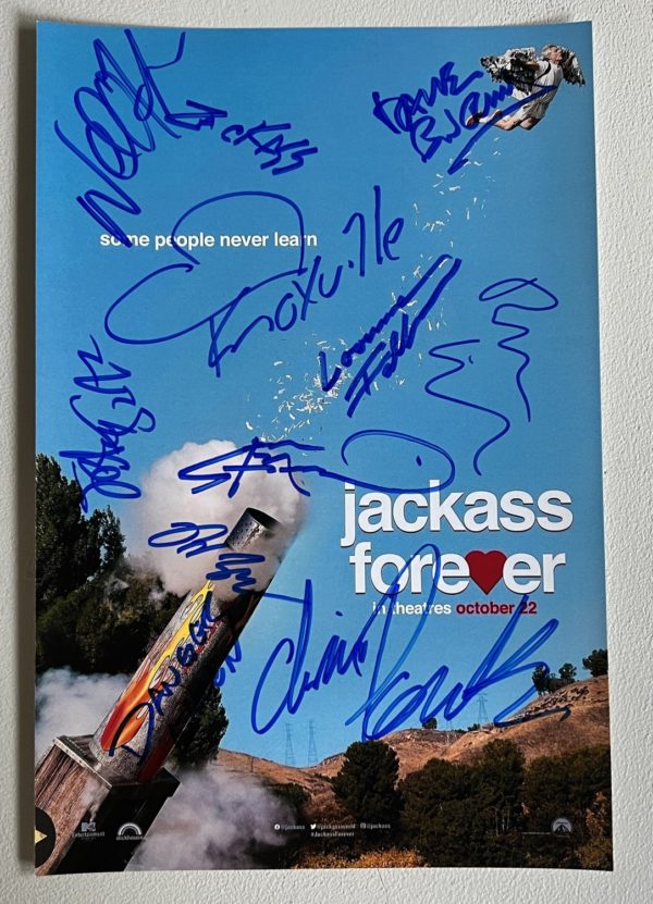 Jackass Forever cast autograph 8×12 photo Knoxville Steve-O